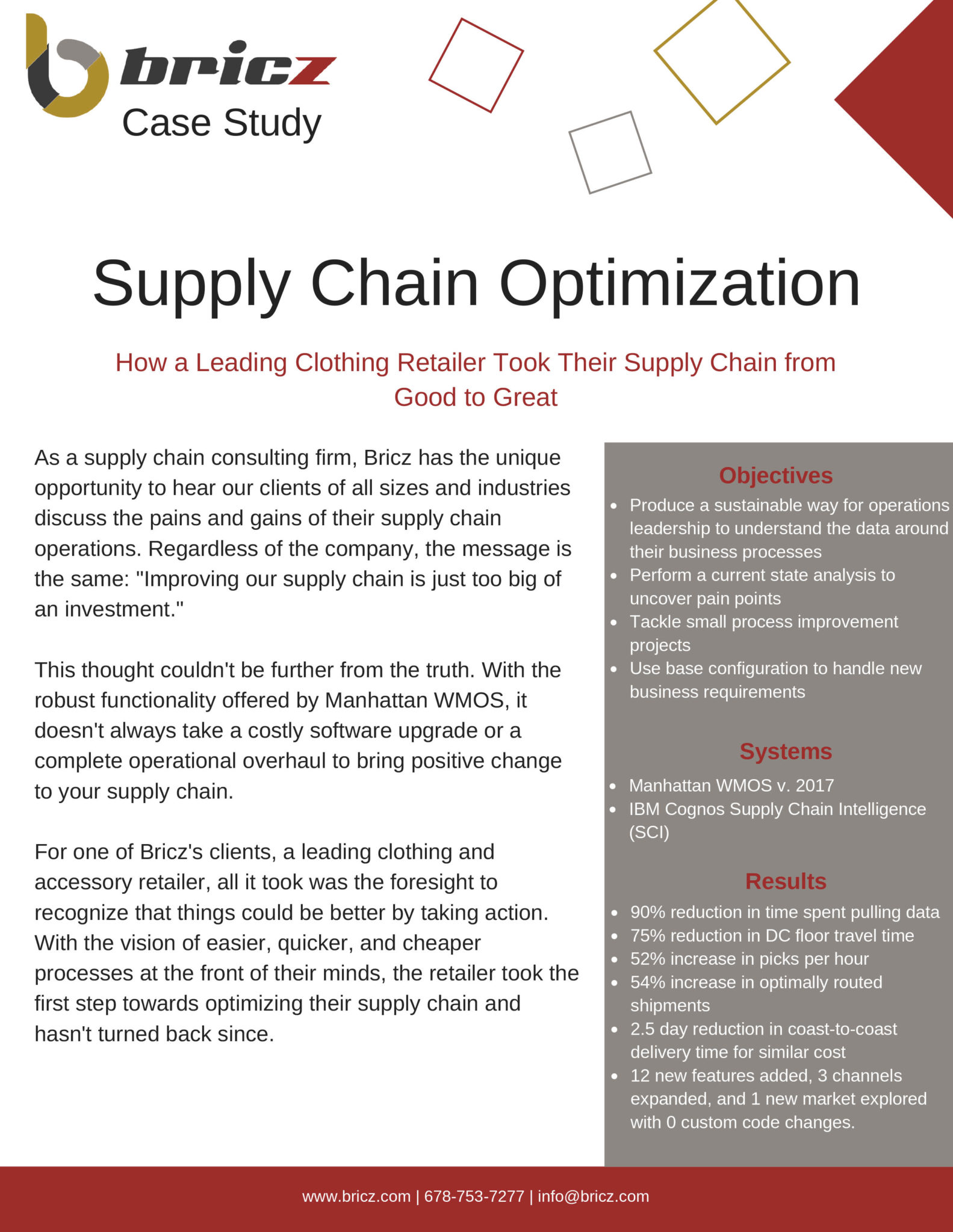 Supply Chain Optimization - Bricz