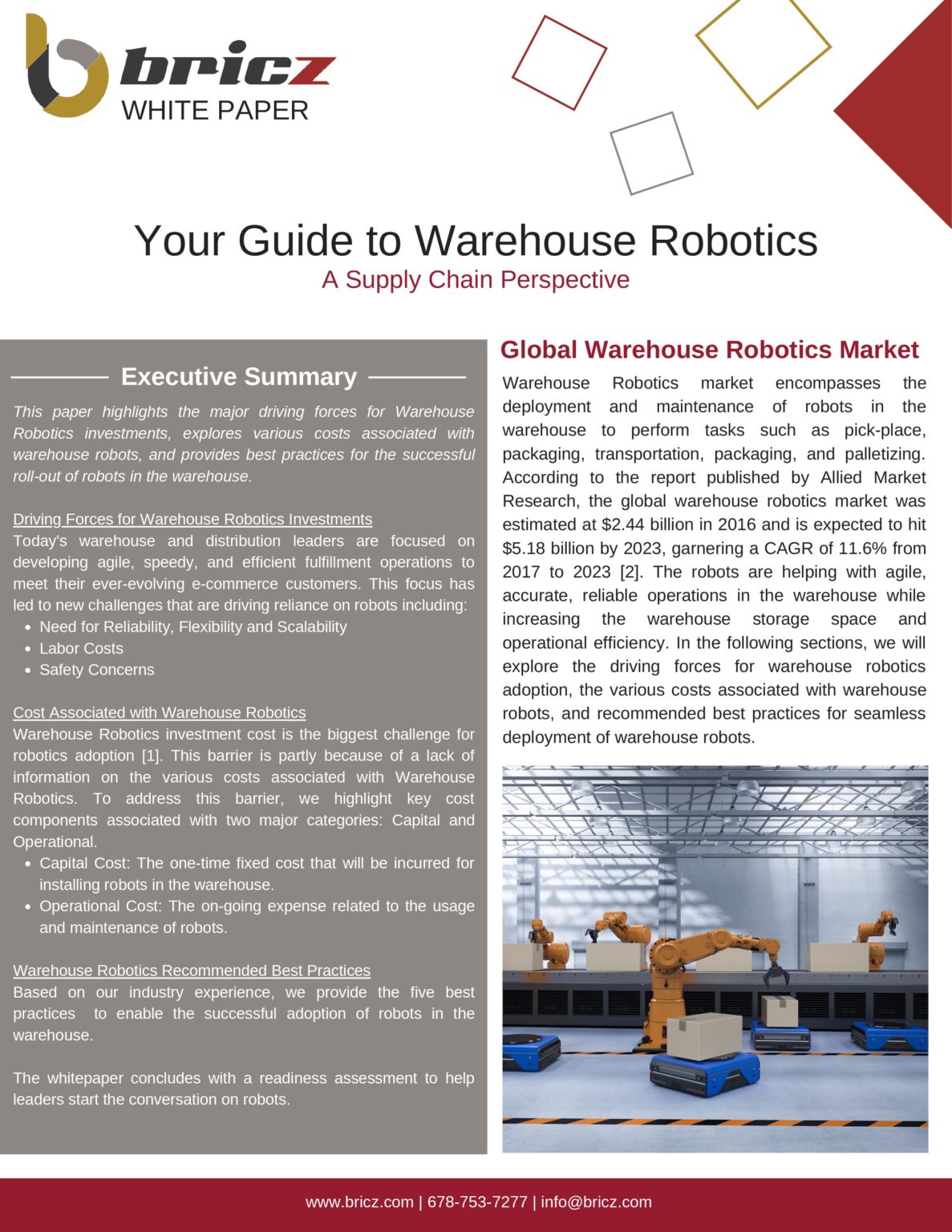 Your Guide to Warehouse Robotics - Bricz